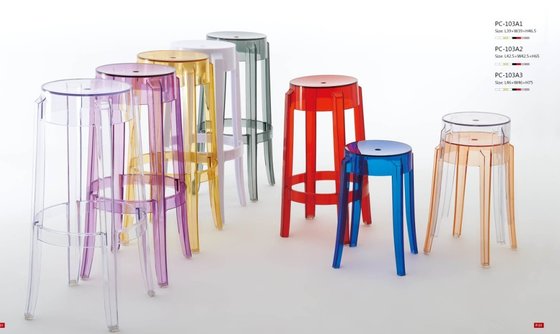 China plastic Ghost Bar Stool/transparent bar stool/clear bar stool supplier