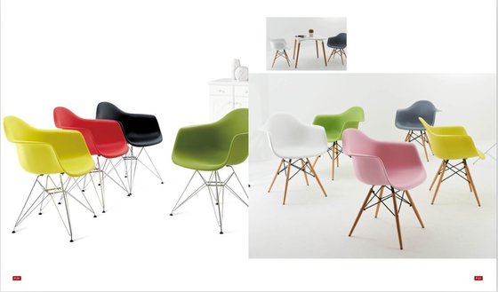 China Dining restaurant plastic arm Eames DAW chair/cafe chair/occasional chair supplier