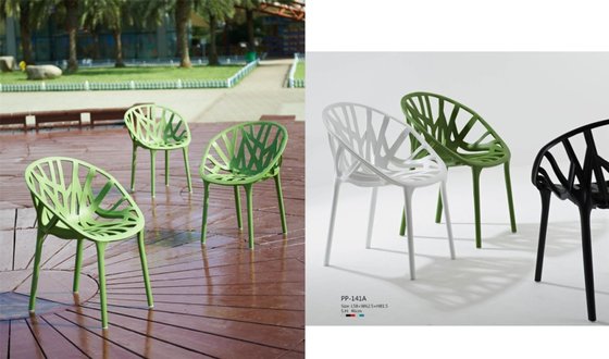 China stackable outdoor chair/Vitra vegetal chairr/stackable patio chair supplier