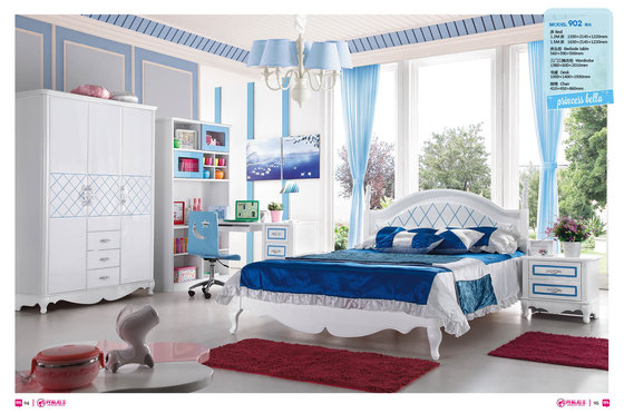 China children glossy painted bed room set furniture,#902 supplier