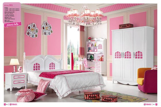 China glossy princess painted bed room furniture set,#901 supplier