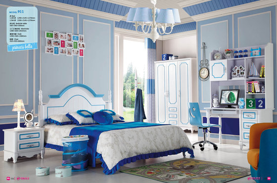 China kids painted gloss bed room set furniture,#911 supplier