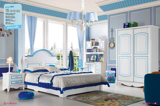 China painted youngsters bed room set furniture,#909 supplier