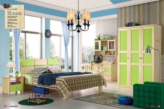 China children pine bed room set furniture,#1002 supplier