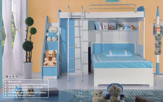 China kids bunk bed with ladder cabinet,#A205-2 supplier