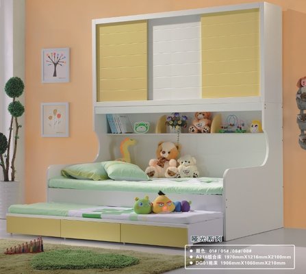 China kids bed with sliding-door wardrobe furniture,#A216 supplier