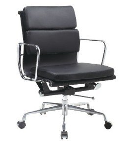 China modern PU leather medium back Eames office chair,#968B-3 supplier