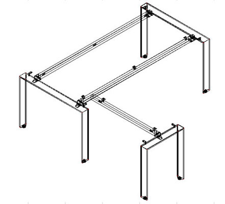 China black metal L type manager table frame ,#506N supplier