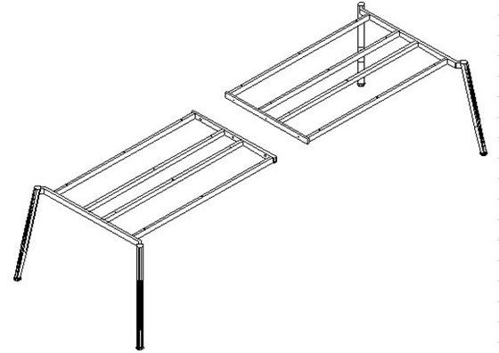 China 4 seater workstation steel frame ,#939C supplier