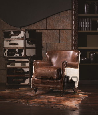 China classical Europe style leather single sofa,#K606 supplier