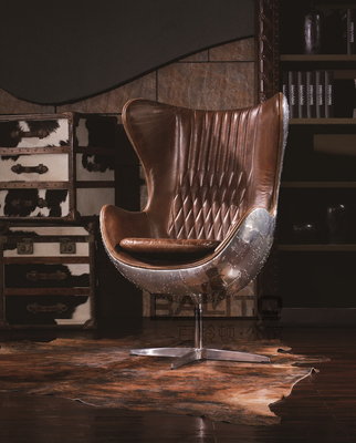 China antique club leather swivel chair with aluminium shell,#K616 supplier