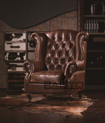 China antique Europe style high back leather home chair,#K613 supplier