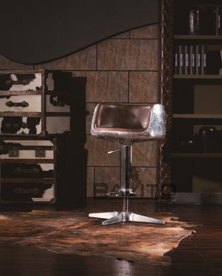 China antique aluminium shell leather bar stool furniture,#K619A supplier