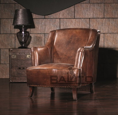 China antique style leather home single sofa,#K627 supplier