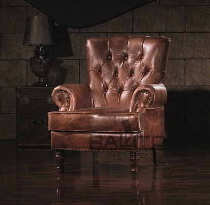China old style leather home single sofa,#K628 supplier