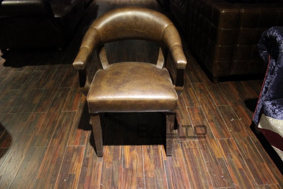 China luxury retro leather arm dining chair furniture,#K653 supplier