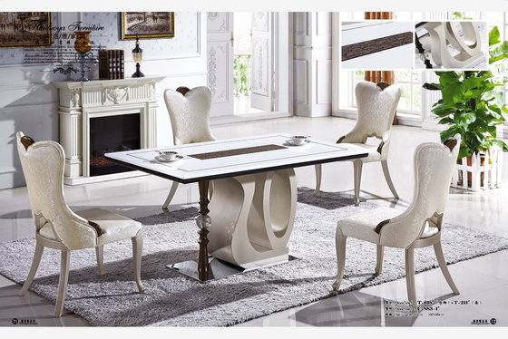 China club 6 seater rectangle marble dining table furniture supplier