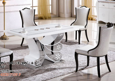 China home dining room 6 seater rectangle marble table furniture supplier
