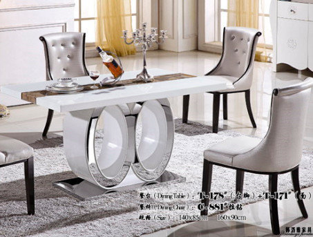 China home dining room 6 person rectangle marble table furniture supplier