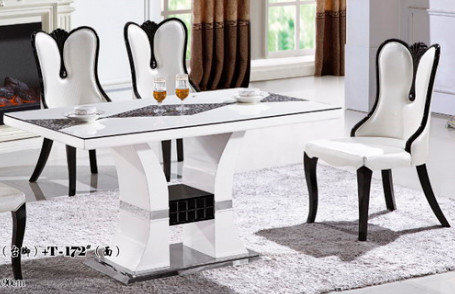 China home 6 person rectangle natural marble table dining room furniture supplier
