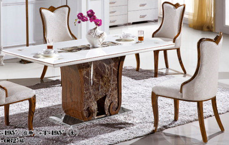 China home modern rectangle 1.4m marble dining table furniture supplier