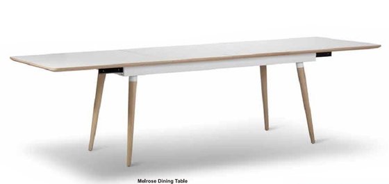 China 8 seats extendable melrose dining table furniture supplier