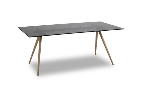 China 4 seater glass Ajex dining table furniture supplier