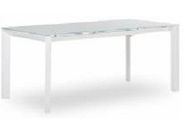 China extendable 4 seater rectangle glass table furniture supplier