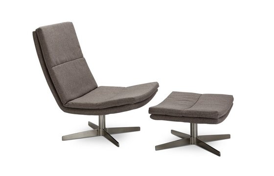 China North Europe style fabric leisure chair with ottoman supplier