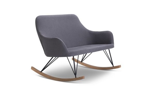 China North Europe style fabric 2 seater rocking chair furniture supplier