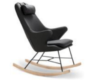 China North Europe style PU leather leisure rocker chair furniture supplier