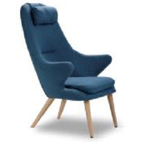 China North Europe style fabric leisure chair with headrest supplier