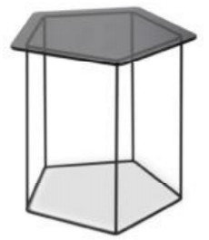 China America style pentagon glass coffee corner table furniture supplier