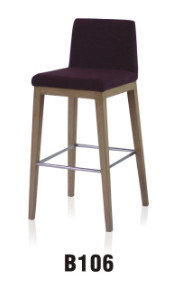 China North Europe style wooden bar chair furniture with cushion seat supplier