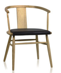 China North Europe style solid wood dining room arm chair furniture supplier
