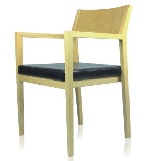 China modern home solid wooden dining arm chair furniture supplier