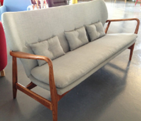 China America style home upholstered 3 seat lounge chaise sofa furniture supplier