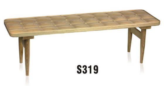 China America style solid wood 3 seater bench furniture supplier