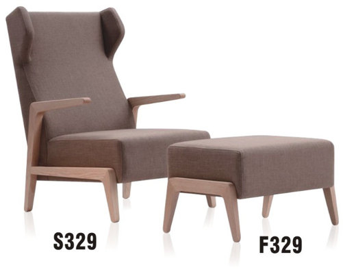 China America style wooden frame upholstered lounge chair furniture supplier