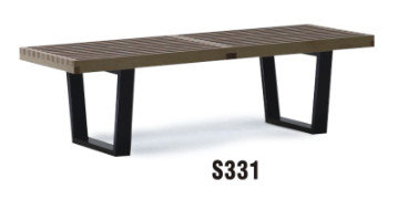 China America style 2 seater wooden bench furniture supplier