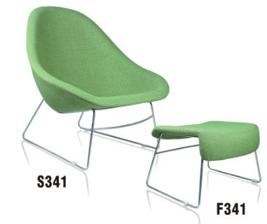China America style home upholstered recliner chair with ottoman supplier