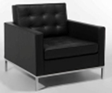 China America style mid century home single sofa with stainless steel foot supplier
