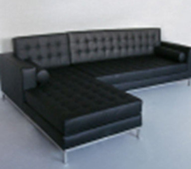 China America style mid century home section sofa with stainless steel foot supplier