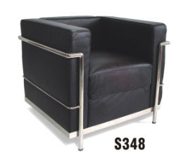 China modern home 1 unit sofa with chromed foot supplier