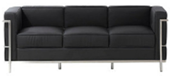 China modern club 3 unit sofa with chromed foot supplier