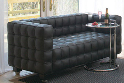 China America style mid century night club three seater sofa with chromed foot supplier