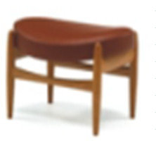 China America style mid century wood leg ottoman supplier