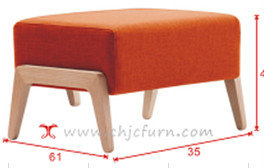 China America style mid century solid wood leg ottoman supplier