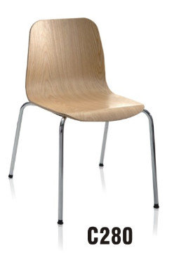 China modern home bent wood dining chair with metal leg supplier
