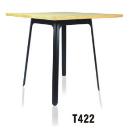 China America style solid wood square dining table with steel leg supplier